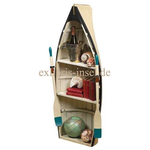 Boot als Tisch mit Glasplatte, Buch Regal (AWO102) by www.exlibris ...
